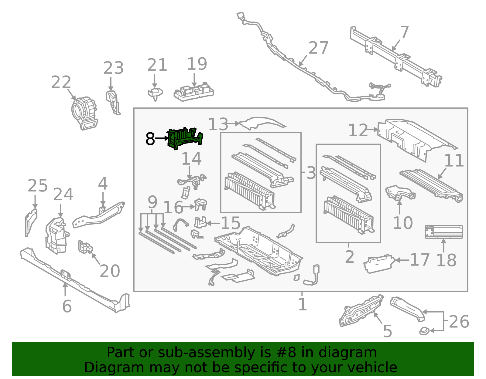 2018-2025 Toyota Drive Motor Battery Pack Bracket G920R-33020 | Toyota ...
