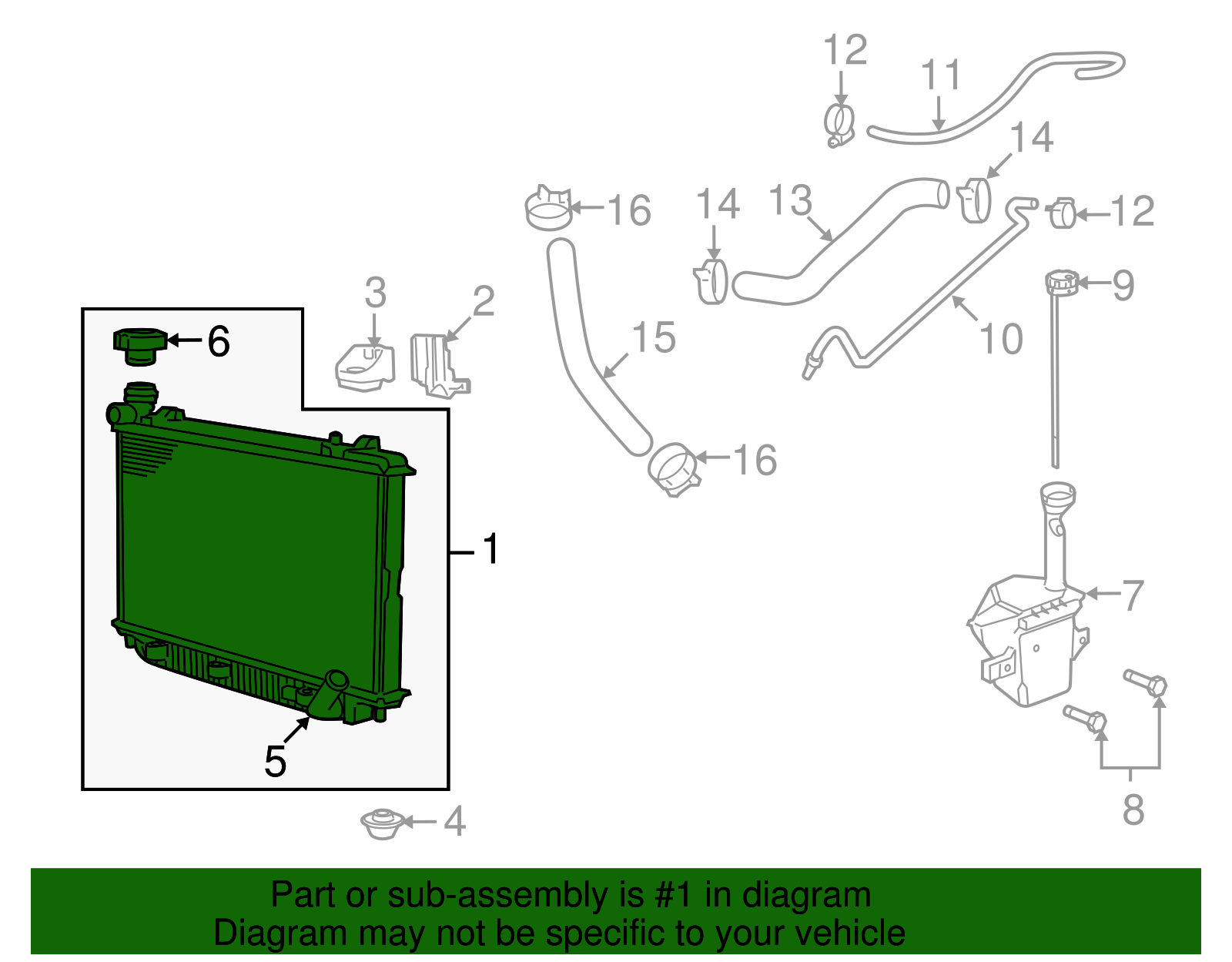 2008-2011 GM Radiator 92234040 | Capital Chevy Parts