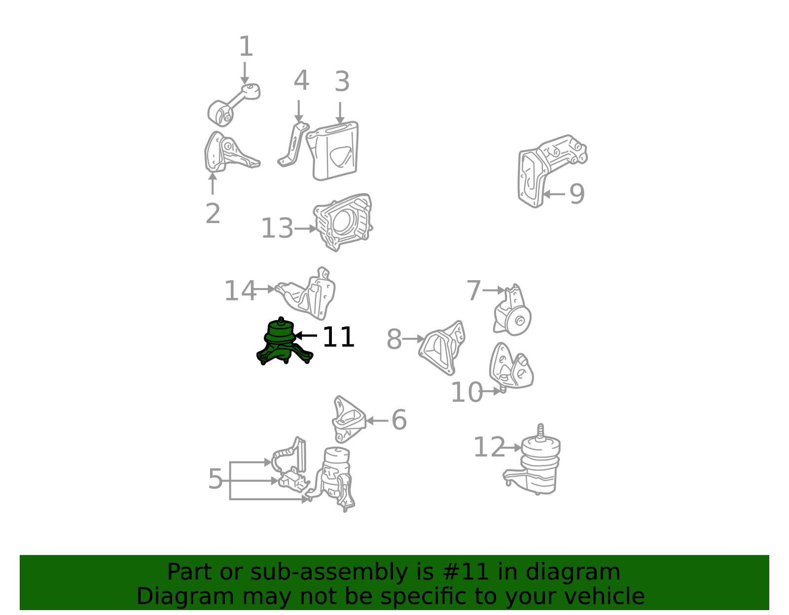 Engine Mount - OEM Vibration Isolator for Toyota | AutoNation Parts