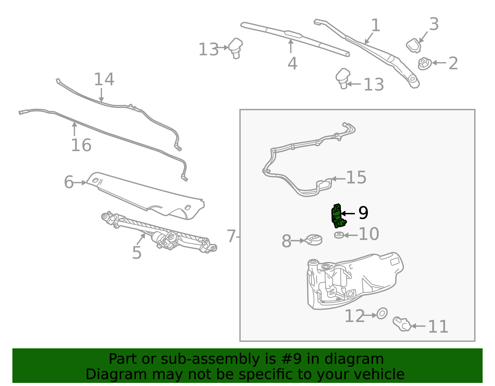 2021-2025 GM Windshield Washer Pump 84801575 GM | GMPartsDirect.com