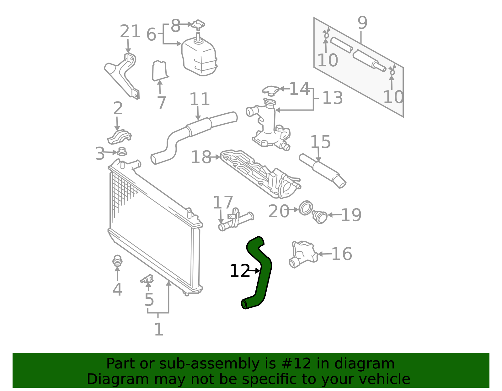 Genuine Official Toyota Radiator Coolant Hose part# 16572-0A040 for ...