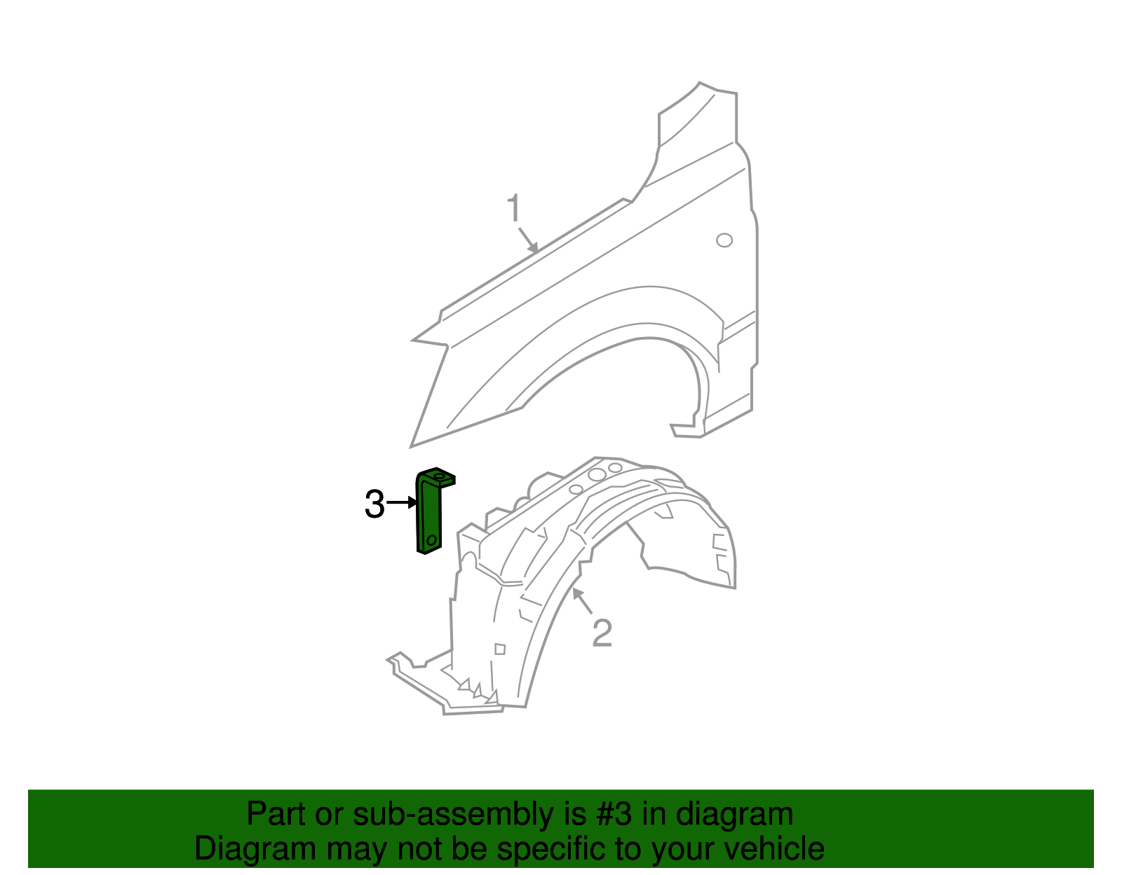 2003-2009 Kia Sorento | Fender Liner Bracket | 86819-3E000 | Kia Auto Parts