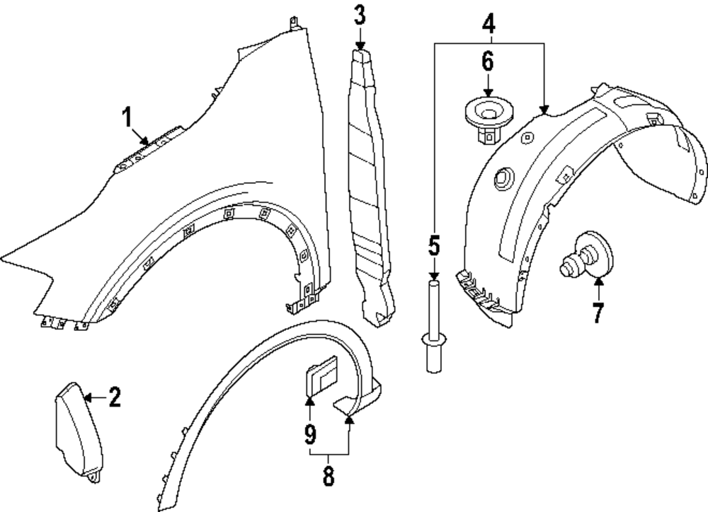87712-P1200BKL - Wheel Opening Molding 2023-2025 Kia Sportage | Kia ...
