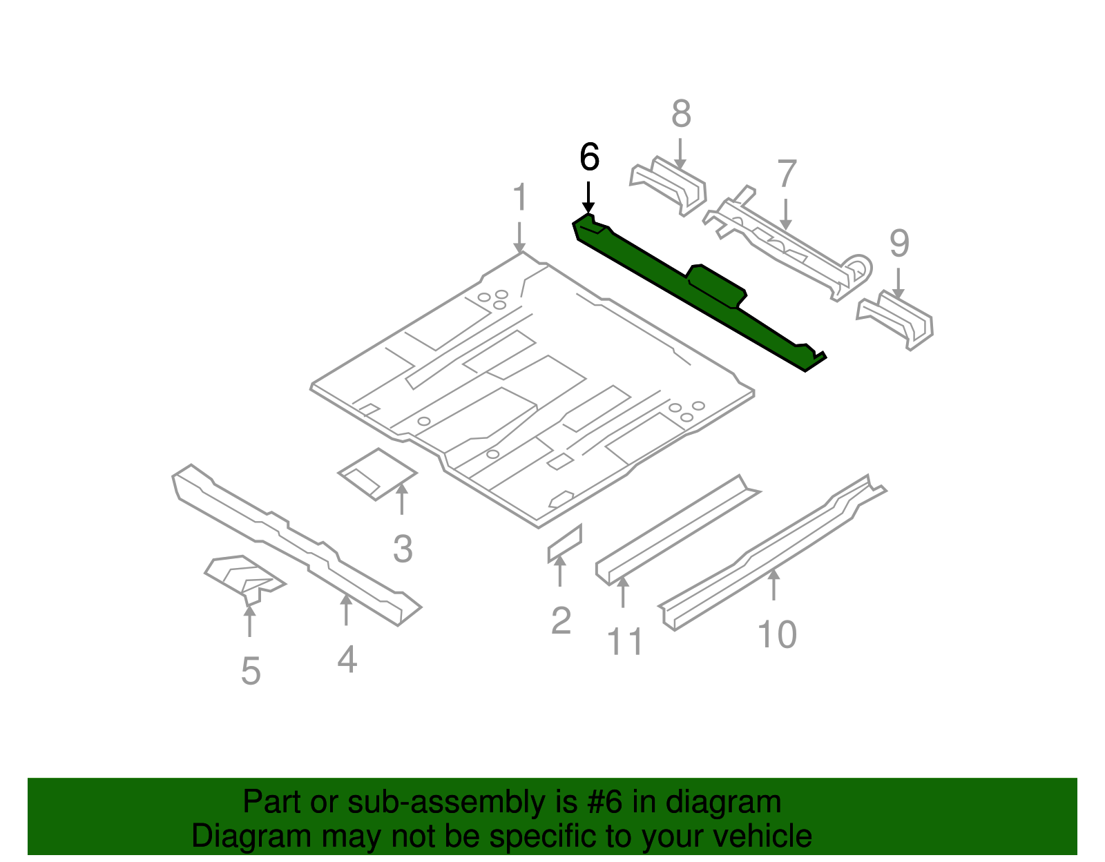 2005-2009 Hyundai Tucson Rear Cross-Member 65151-2E010 | OEM Parts Online