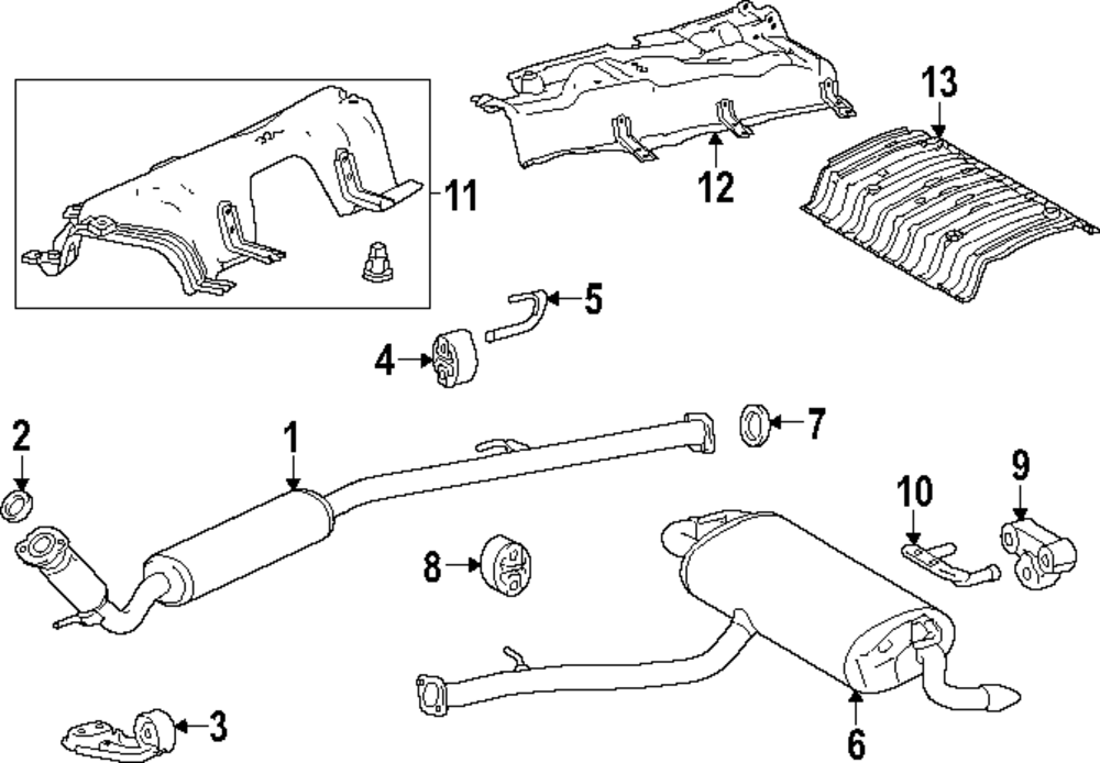 17576-F0101 - Exhaust System Hanger Bracket 2025 Toyota Grand ...