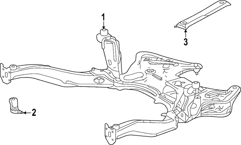 51201-0A040 - Engine Cradle - 2022-2024 Toyota Corolla Cross | OEM ...