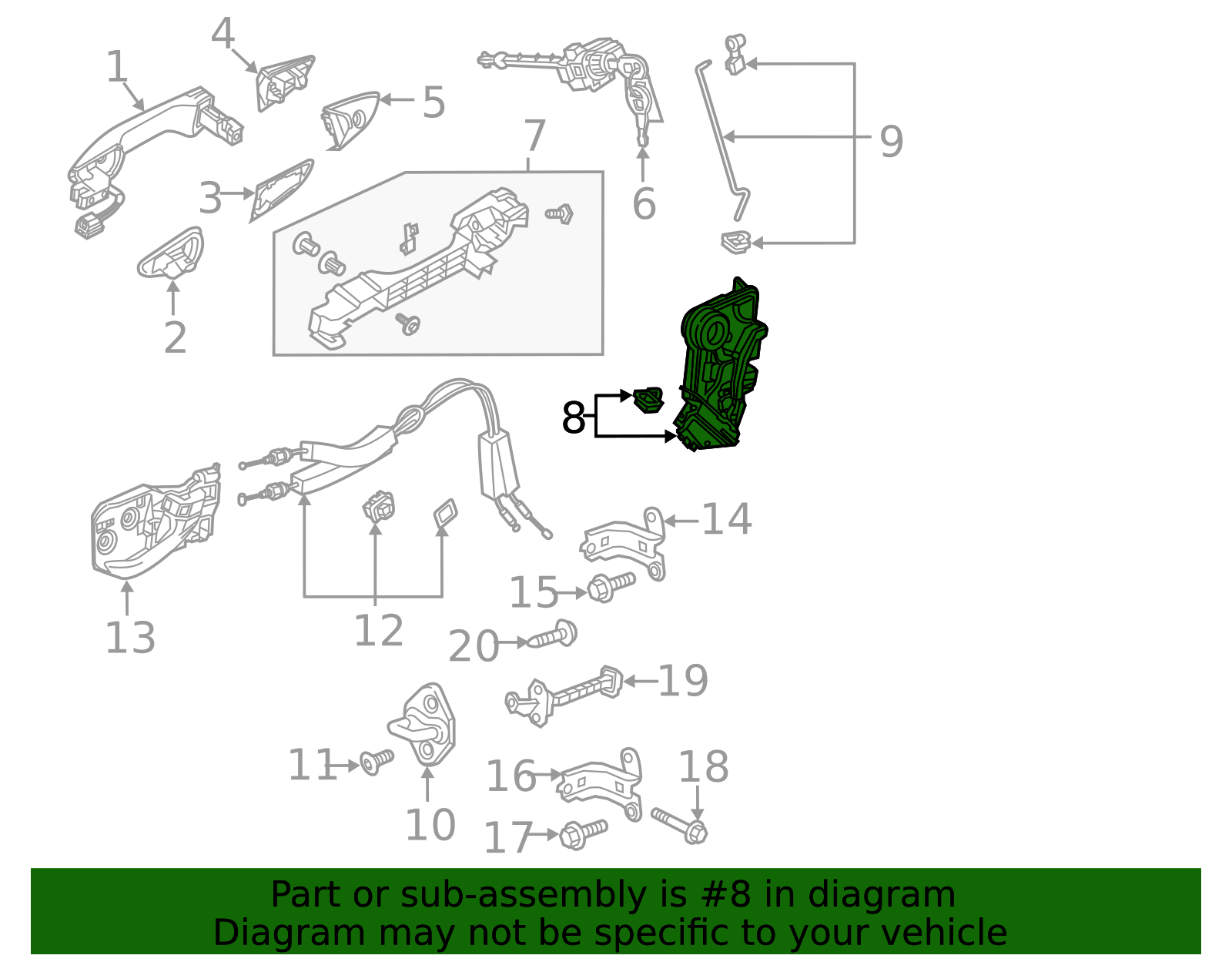 2019-2025 Acura RDX Latch Assembly 72110-TJB-A02 | OEM Parts Online