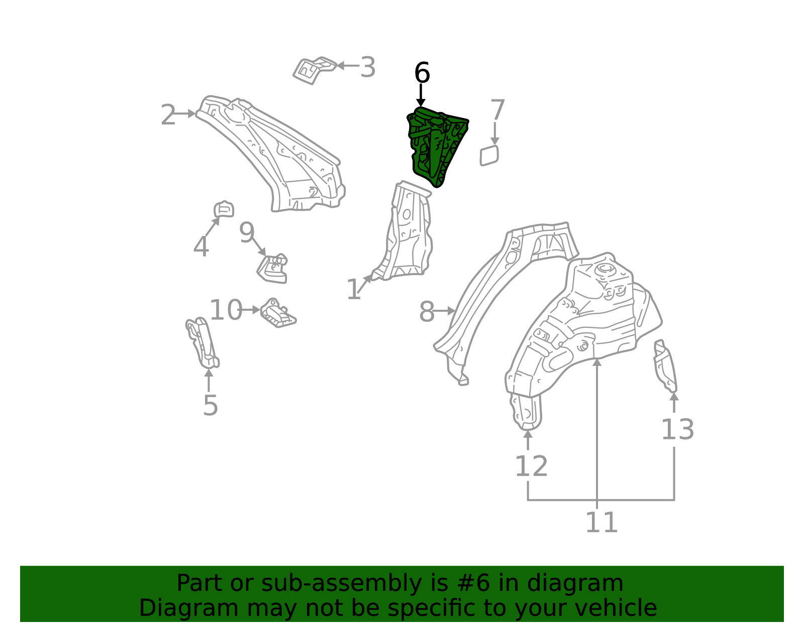 Genuine Official Toyota Rear Panel part# 61735-AA030 for 2002-2006 ...