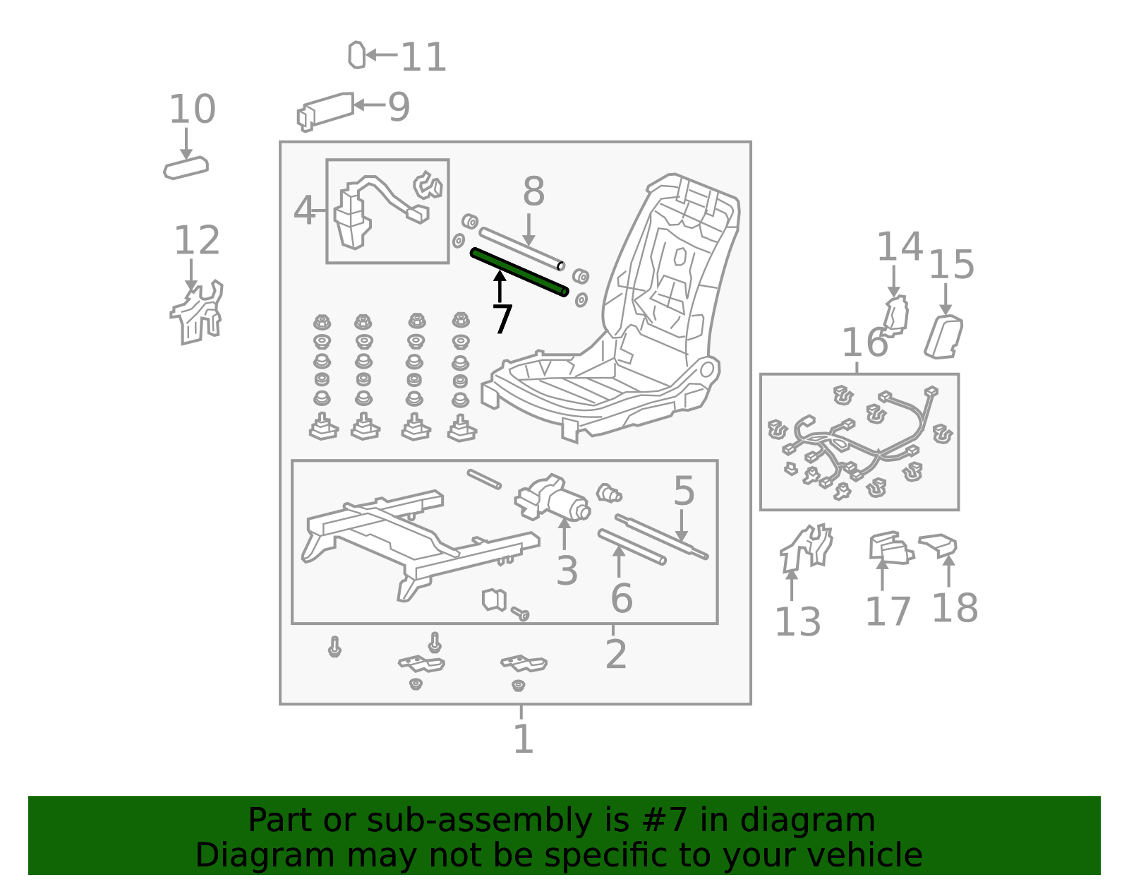 91641-TA5-A71 - 2008-2015 Honda - Tube Recliner Torsion | Honda Parts Cheap