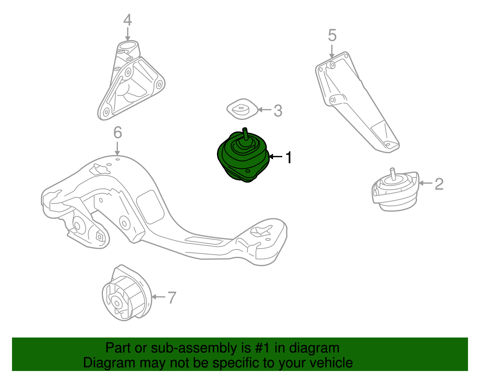 22113421296 - 2004-2010 BMW X3 Front Mount (22-11-3-421-296) | BMW of ...