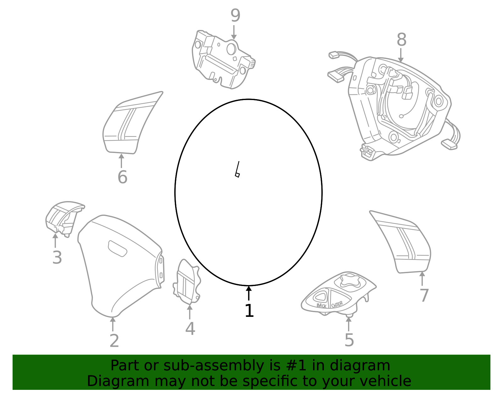 31202265 - Steering Wheel - 2007-2014 Volvo XC90 | Volvo OEM Parts Direct