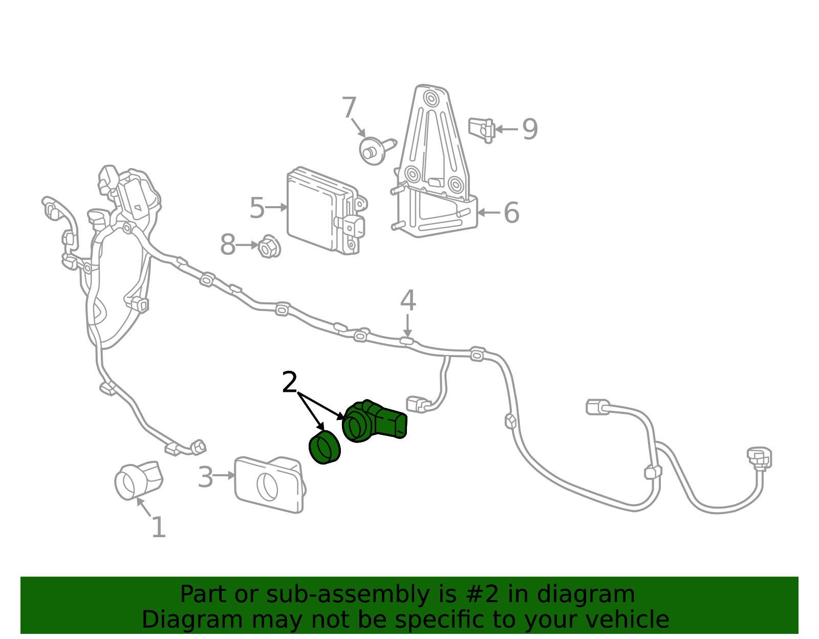 2010-2021 GM Parking Assist Alarm Sensor 20777093 | Capital Chevy Parts