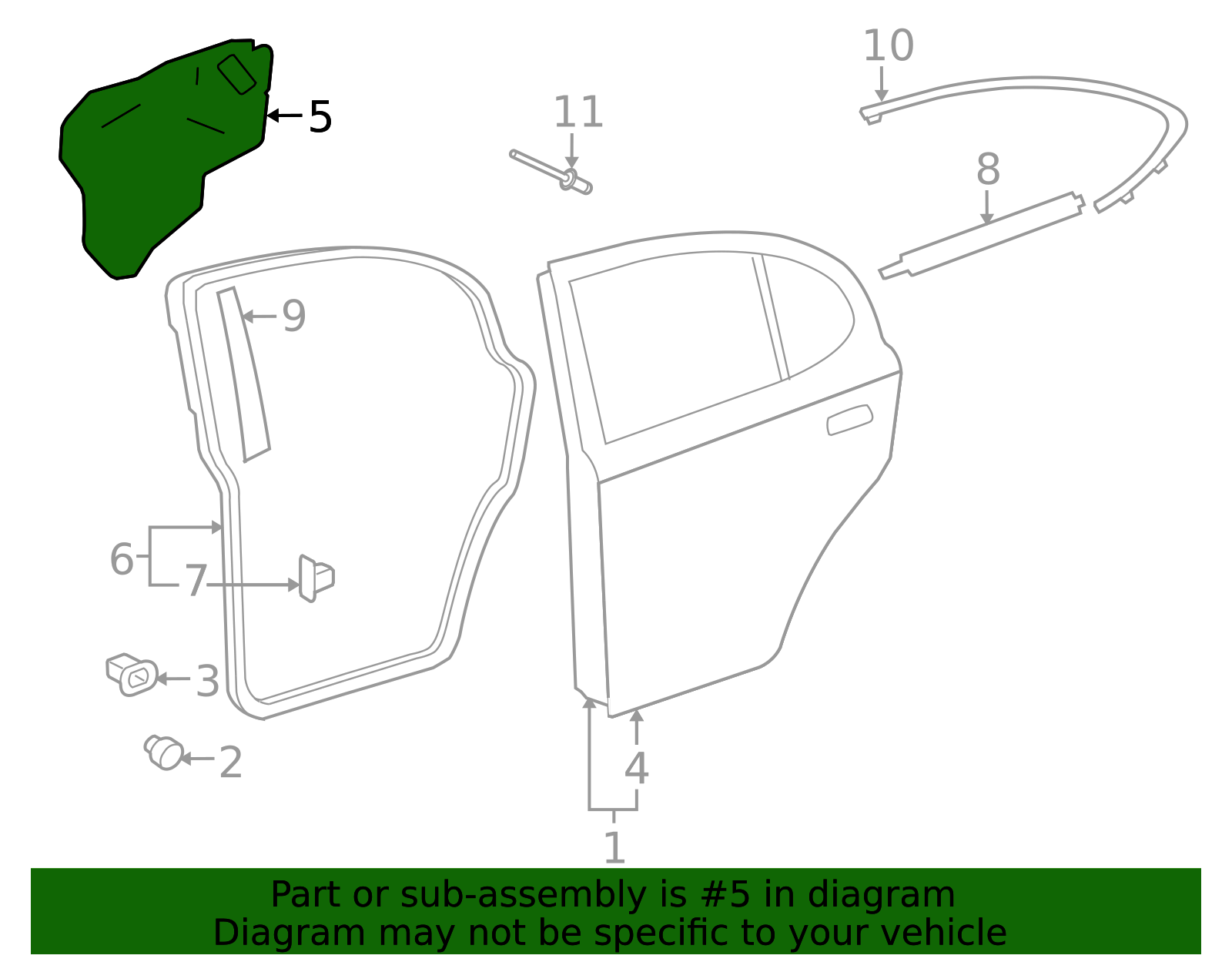 67841-53020 - High-Quality Door Water Deflector for 2006-2014 Lexus ...