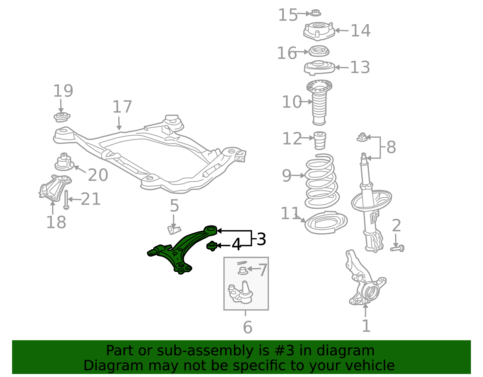 Suspension Control Arm (Left, Front, Lower) 48069-08021 | OEM Parts Online