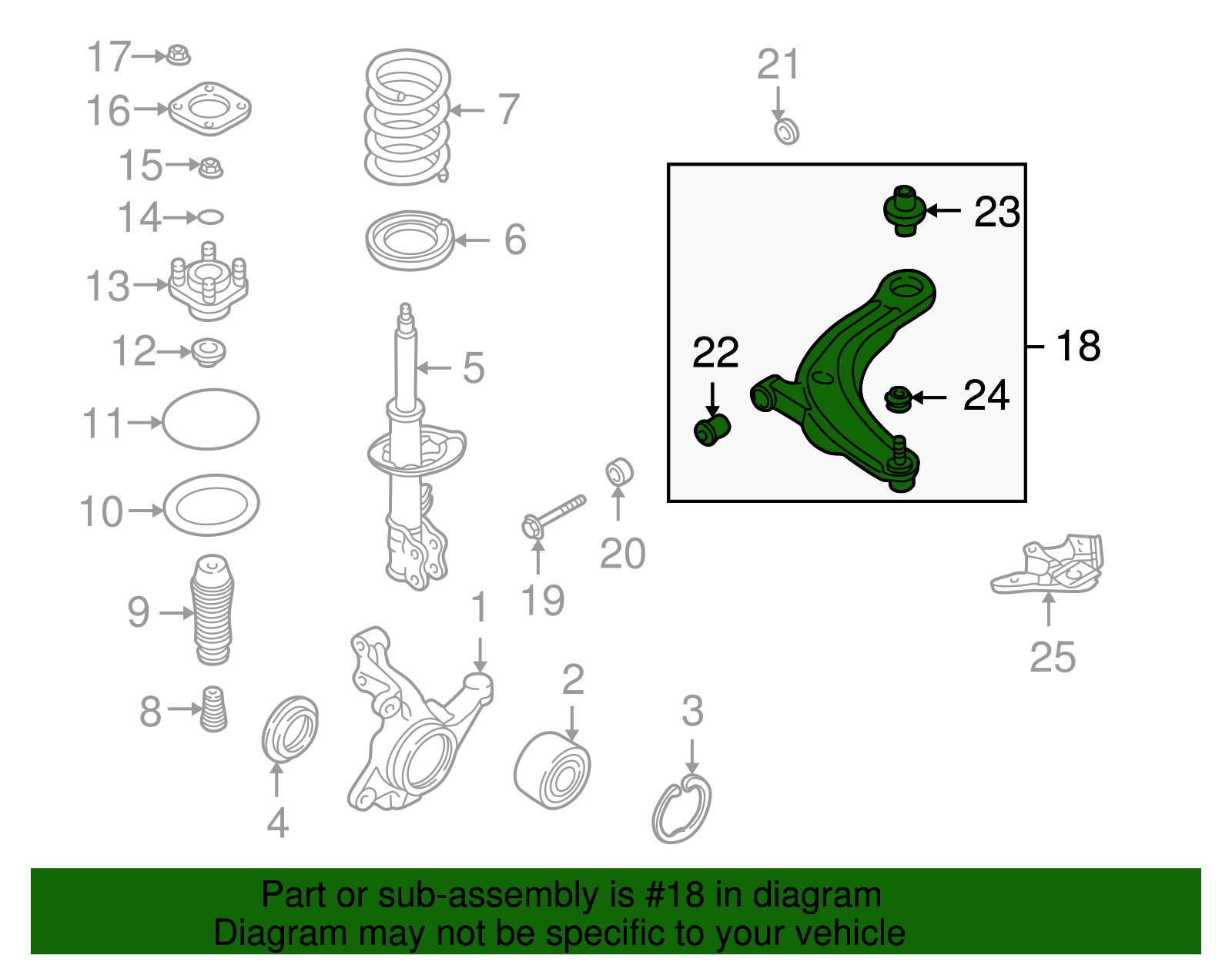 2000-2006 Mazda MPV | Lower Control Arm | LC62-34-300C | Mazda Online Parts