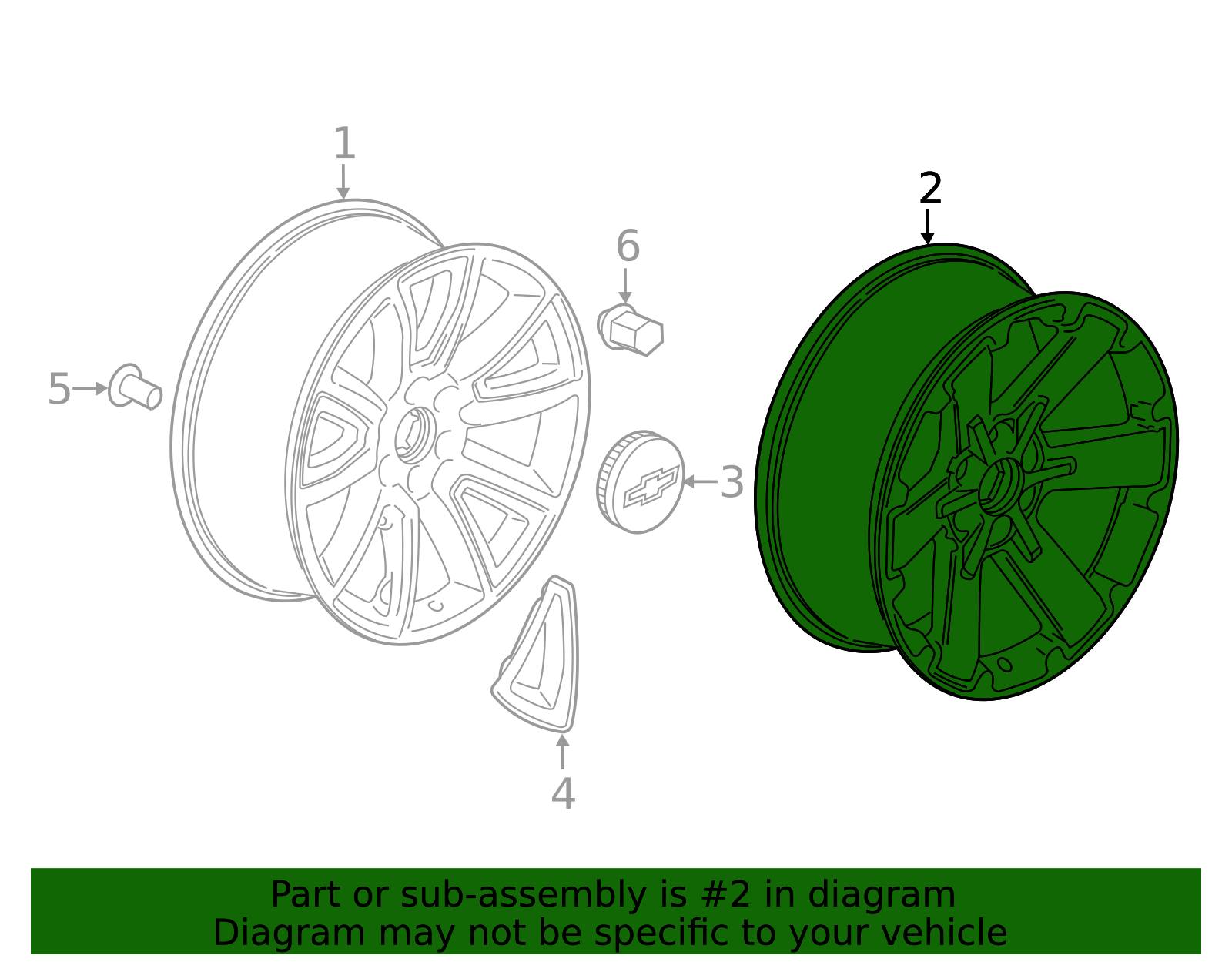 19301162 - 22 Wheel, 6-Spoke, High Gloss Black 2015-2020 GM | Londoff ...