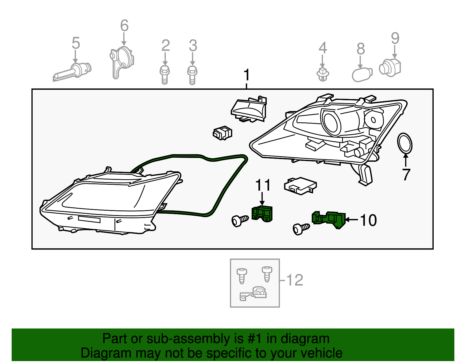 81145-30F80 - 2013-2015 Lexus - Headlamp Assembly | My L Parts