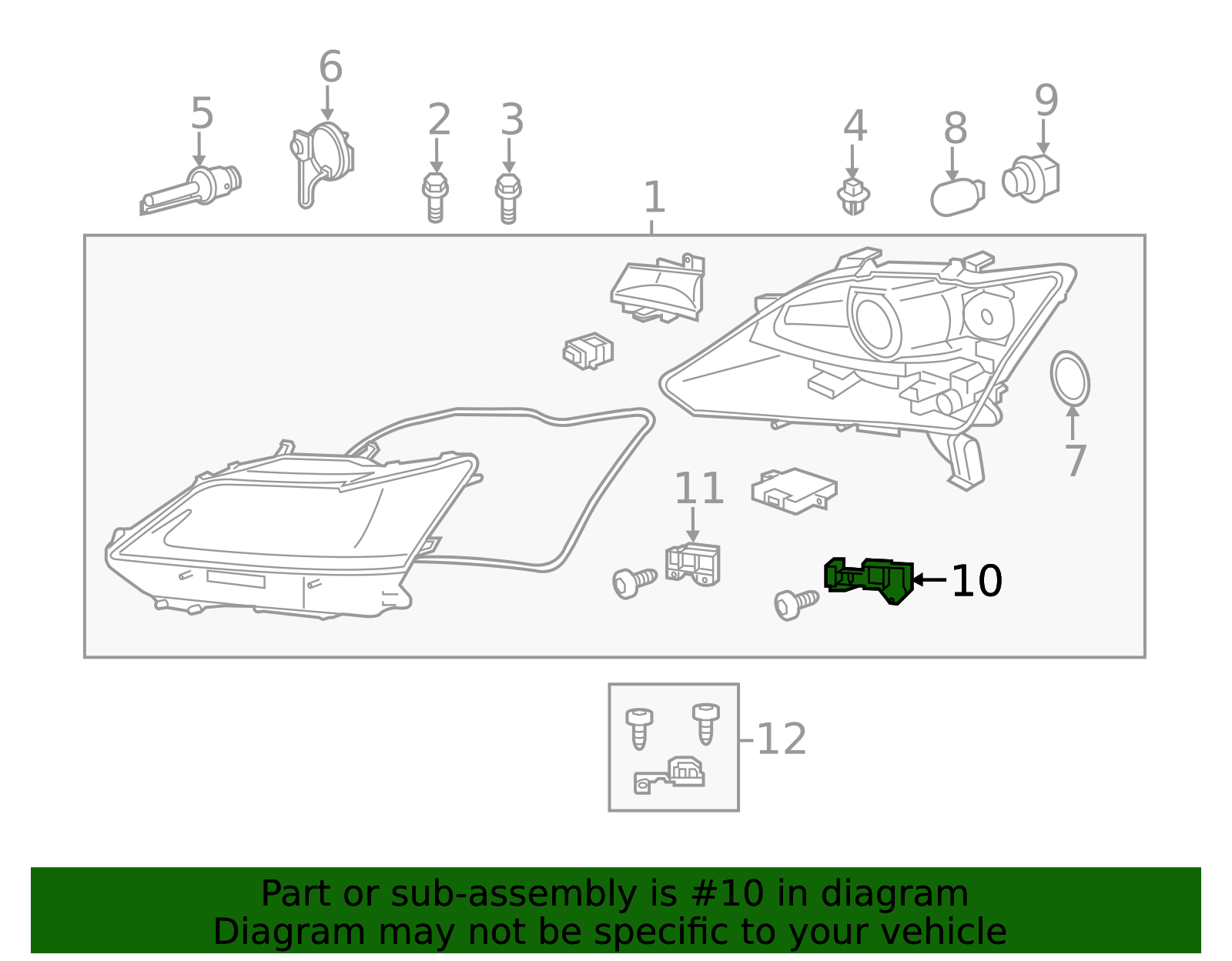 2013-2015 Lexus Headlamp Bracket 52116-30100 | OEM Parts Online