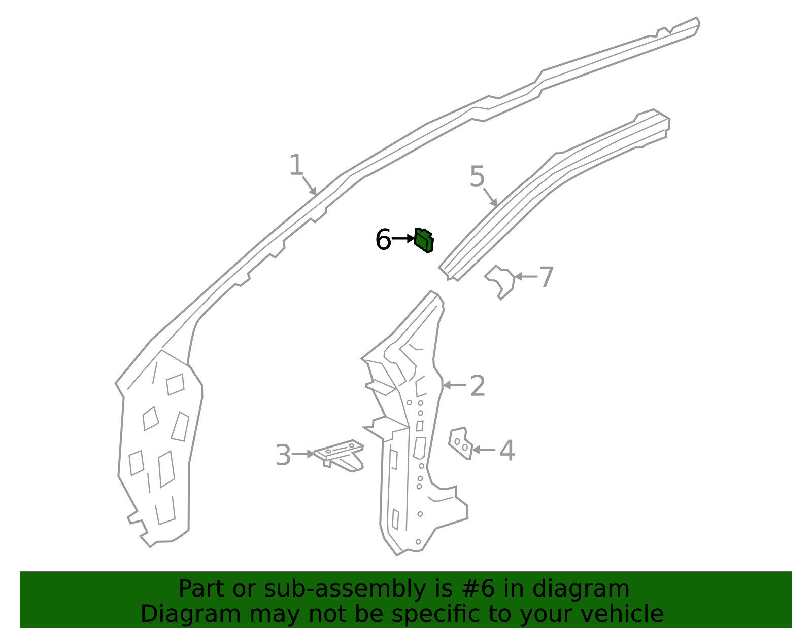 63543-TRT-A01 - Body A-Pillar Baffle Plate 2018-2021 Honda Clarity ...