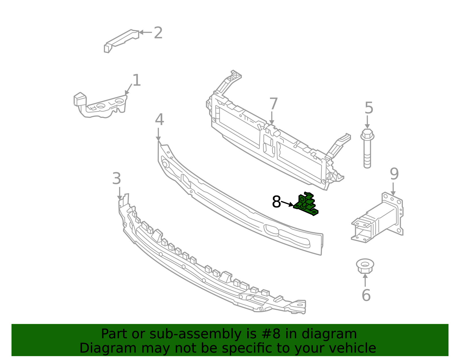 2017-2024 Audi A4 allroad Support Bracket Support 8W0-807-333 | Genuine ...