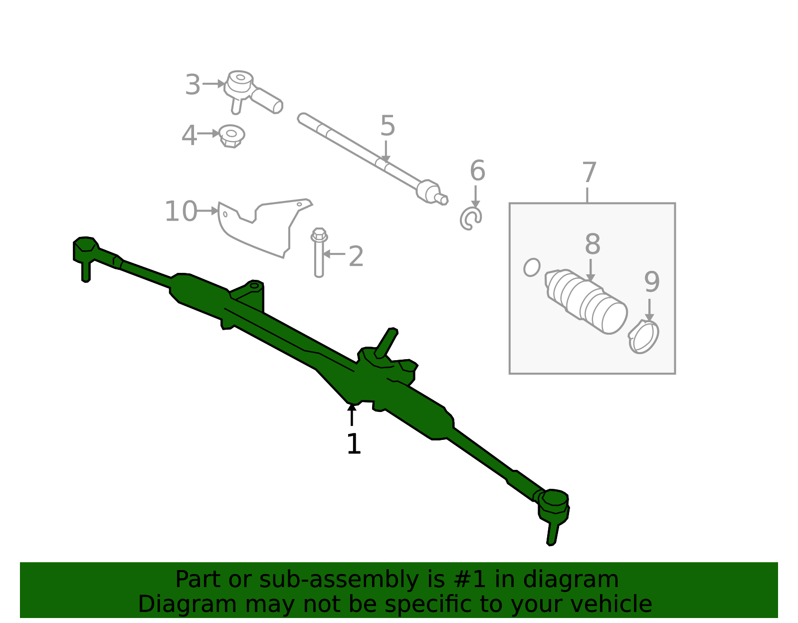 2008-2012 Ford Rack And Pinion Assembly AL8Z-3504-BRM | OEM Parts Online