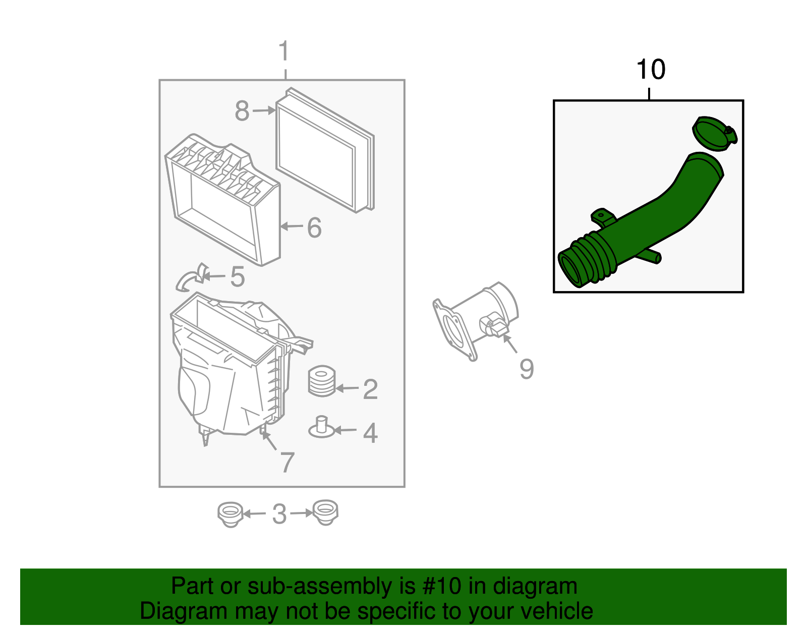 2003-2007 Nissan 350Z Air Duct 16576-CD00A | Bill Kay Nissan Parts