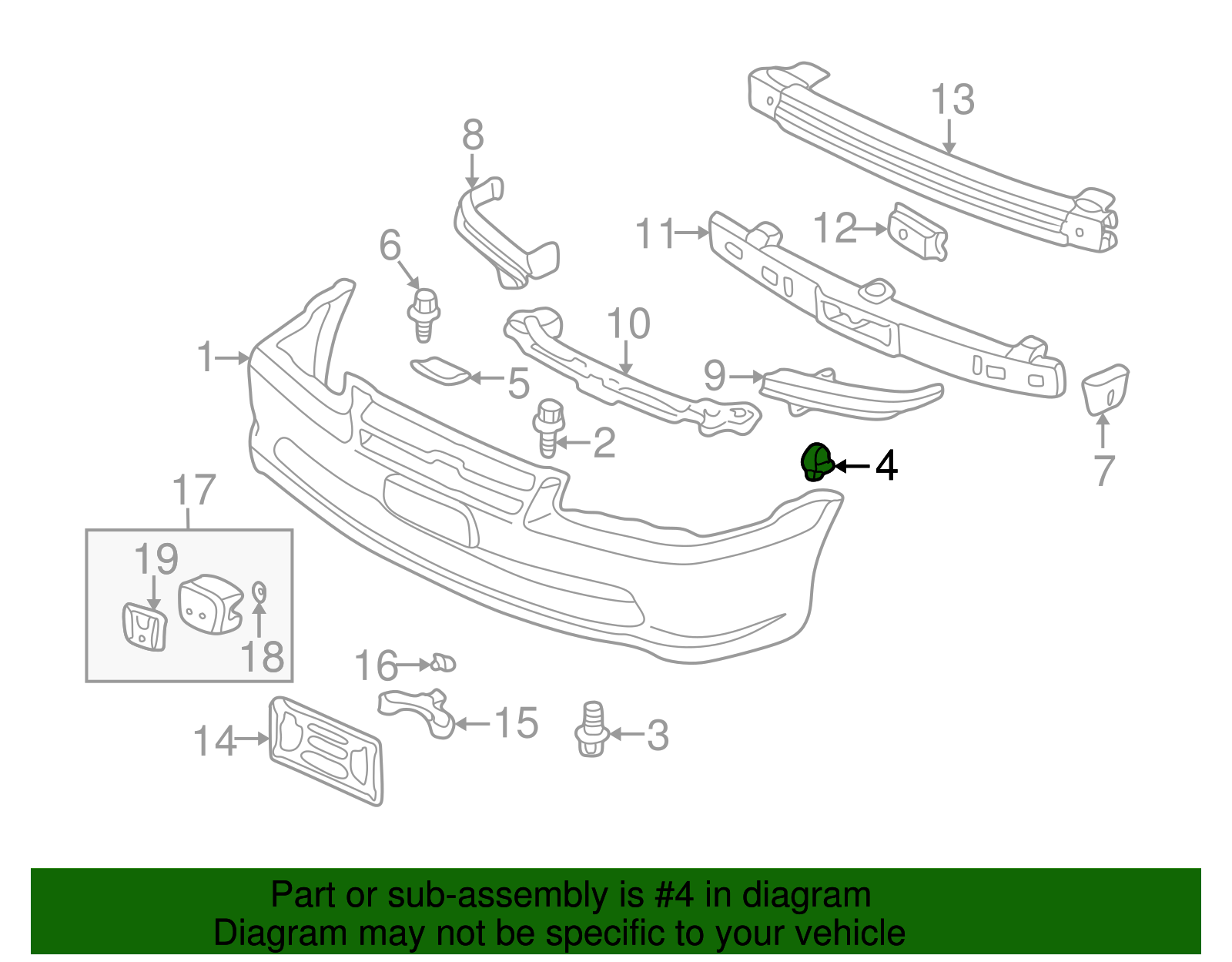 90107-SX0-003 - Bumper Cover Grommet 1995-2009 Honda | Honda Parts Online