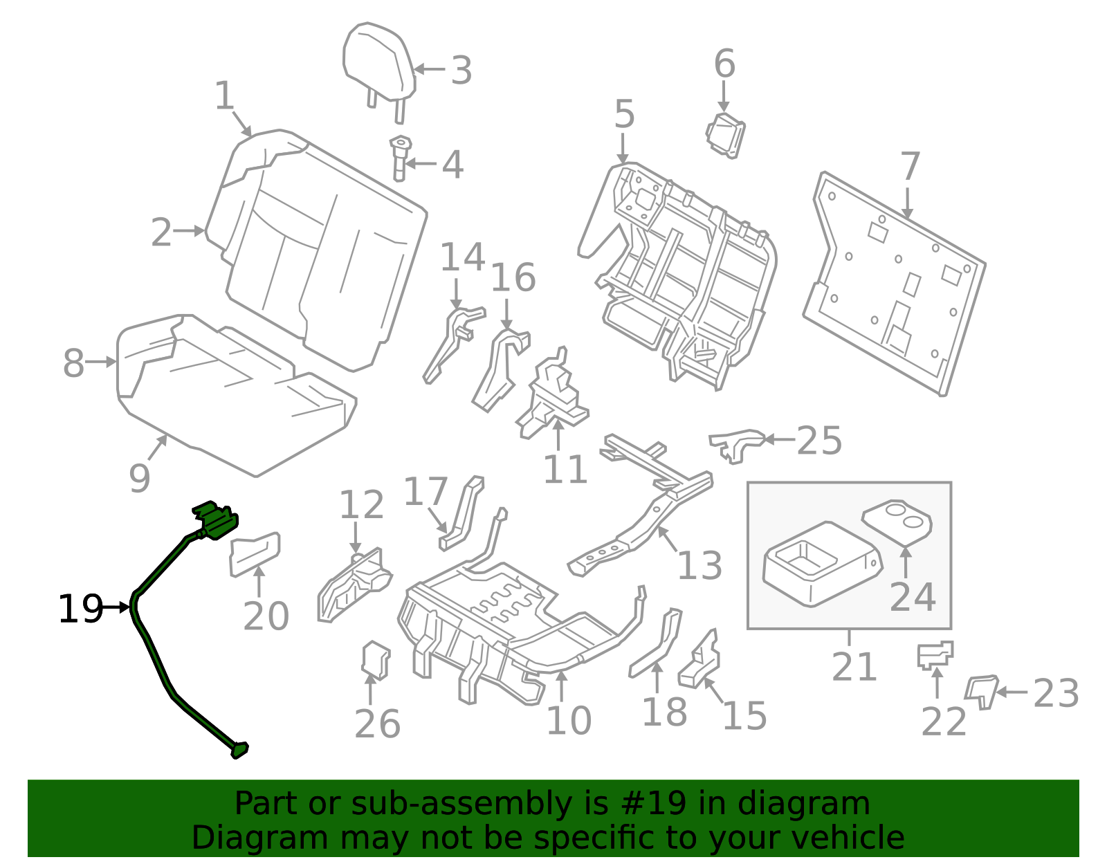 88920-5AA0B - High-Quality Folding Seat Release Cable for 2015-2020 ...