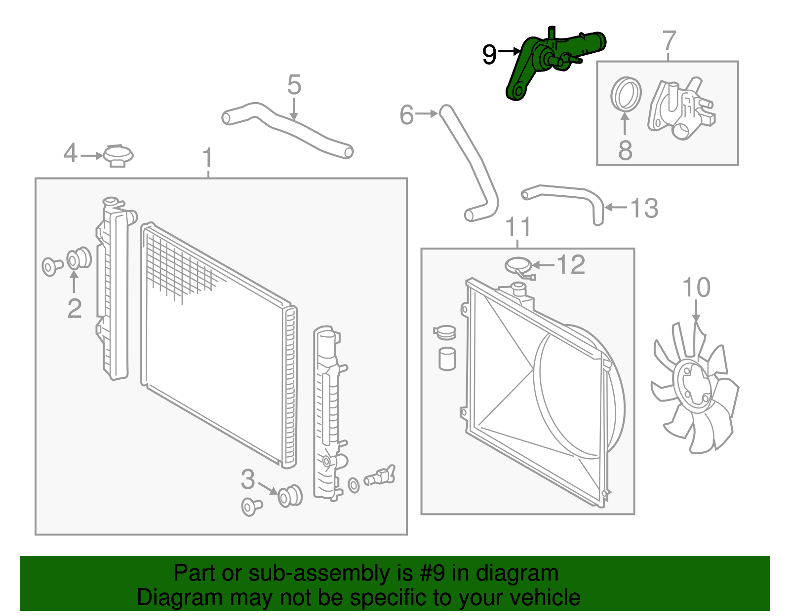 16331-31260 - Toyota Water Outlet 2016-2023 Toyota Tacoma | Performance ...