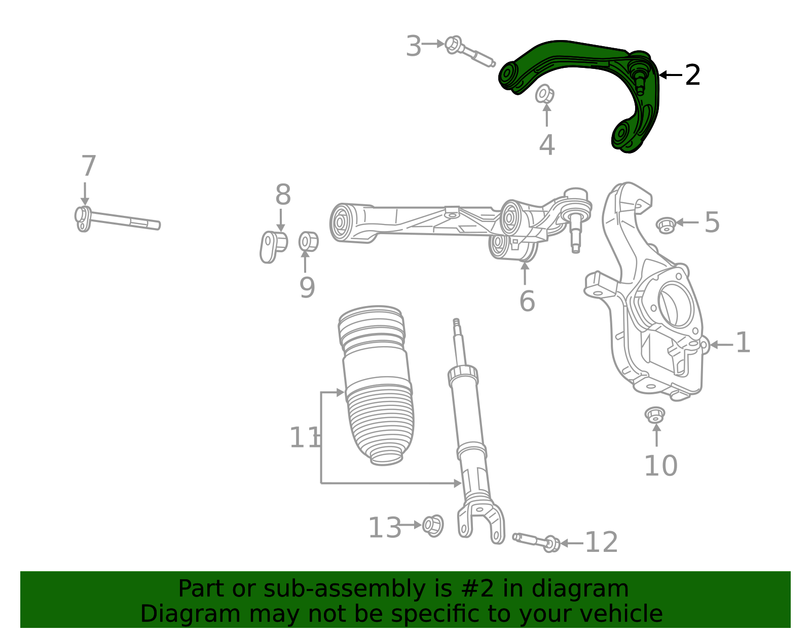 68282383AC - Upper Control Arm Left | Mopar Parts Canada
