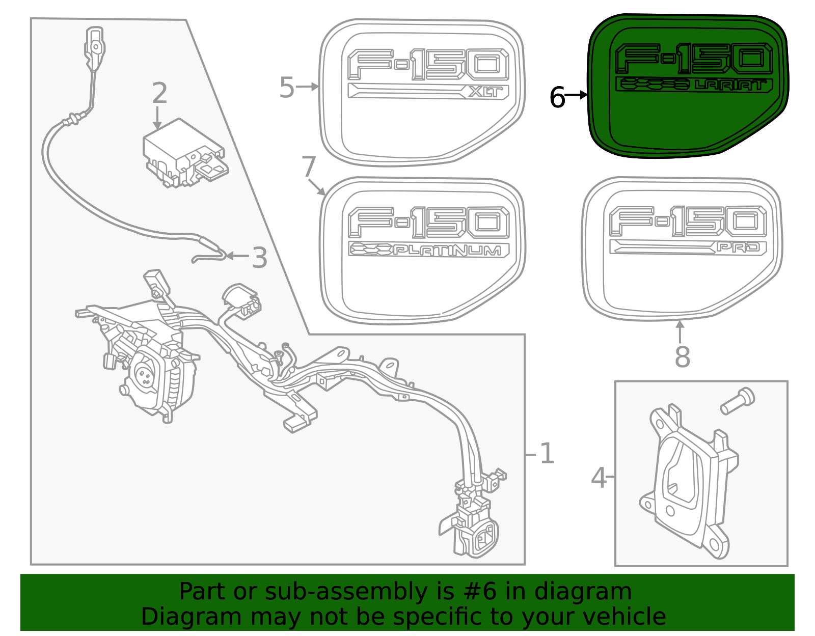 2022 Ford F-150 Lightning Drive Motor Battery Pack Charging Port Door ...