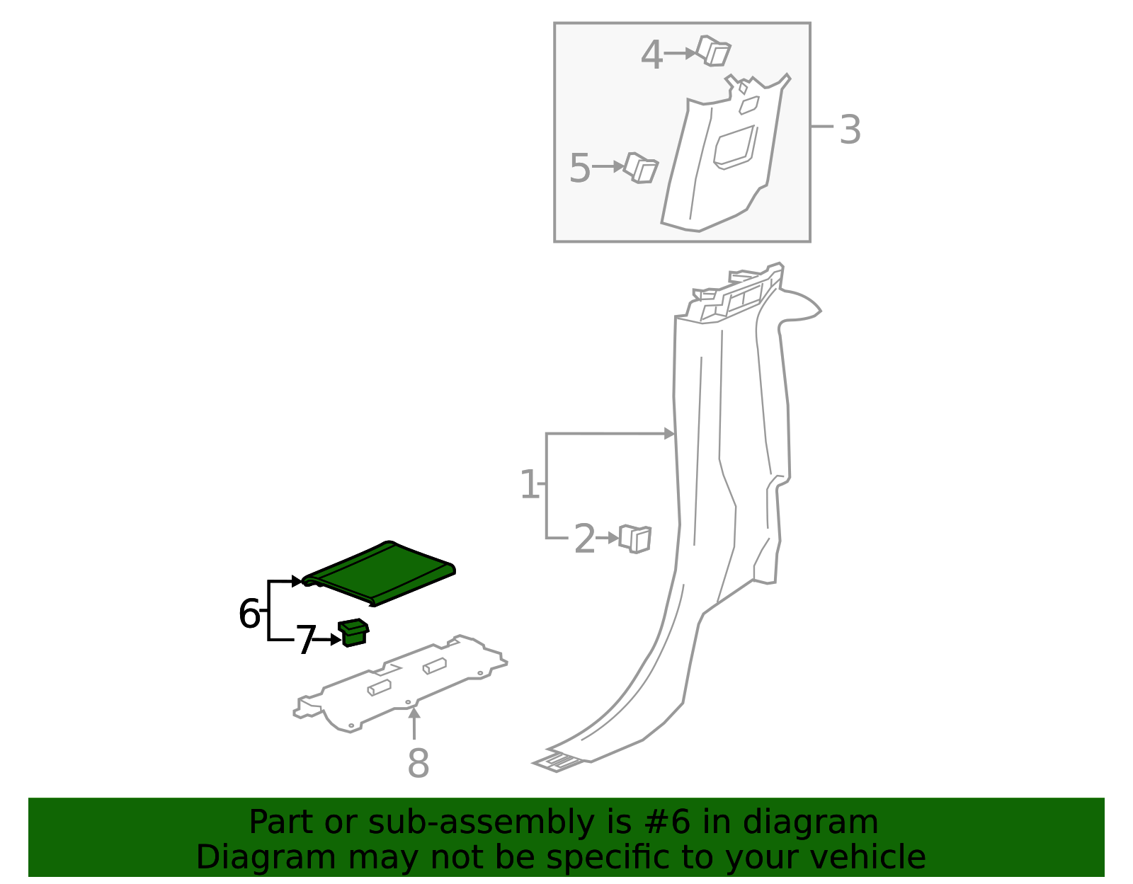 2019-2026 GM Rear Sill Plate 84034245 GM | GMPartsDirect.com