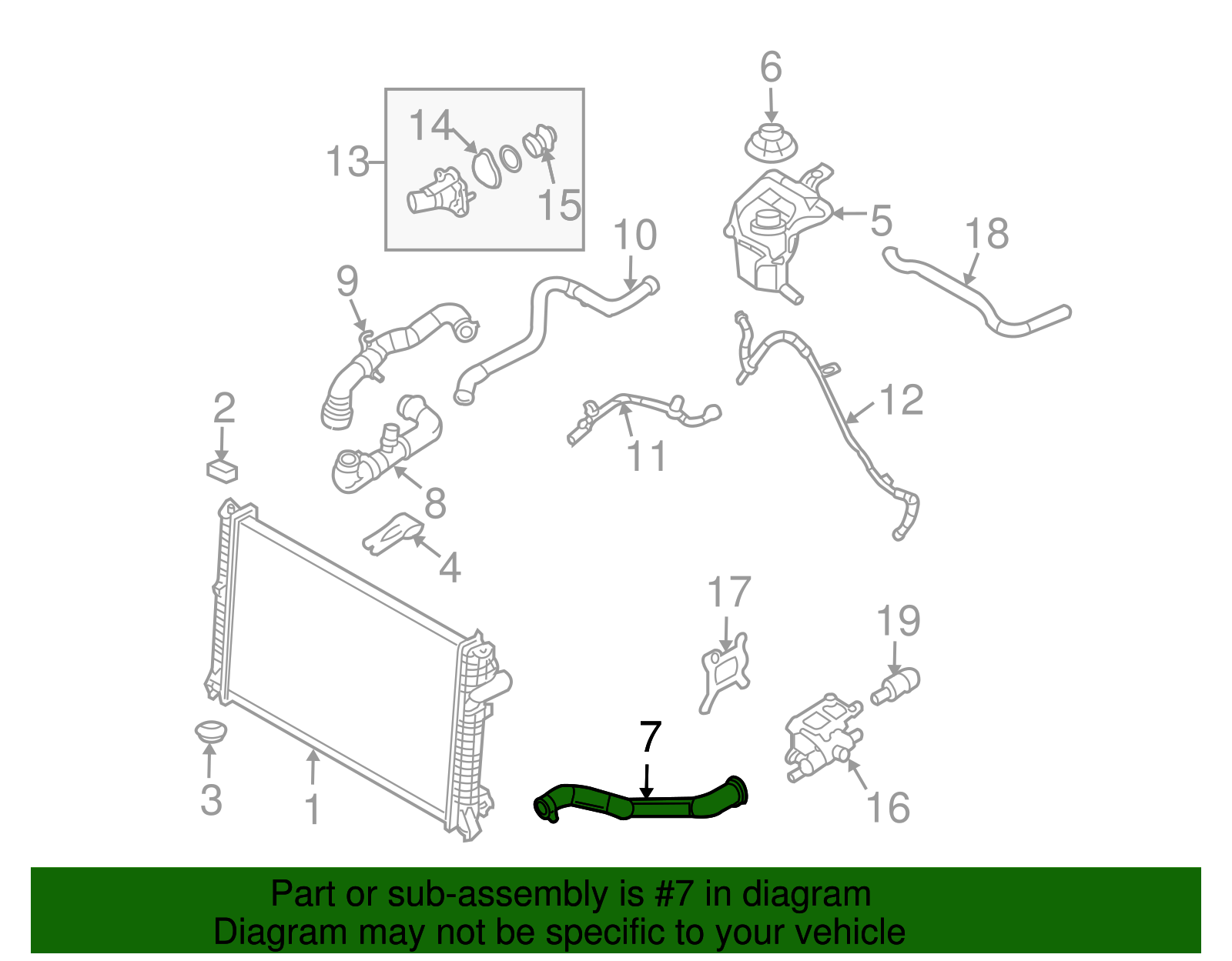 2006-2012 Ford Upper Hose AE5Z-8260-B | Ford OEM Parts Outlet