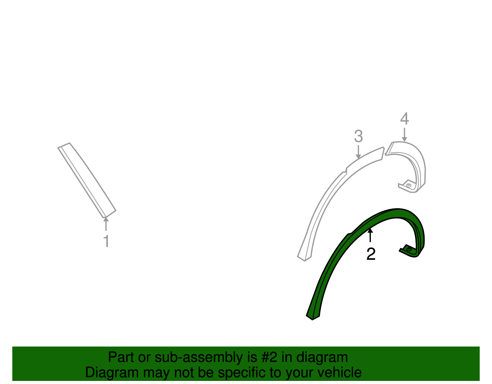 2011-2014 Porsche Cayenne Wheel Opening Molding 958-559-828-30-G2X | Sunset Porsche Parts