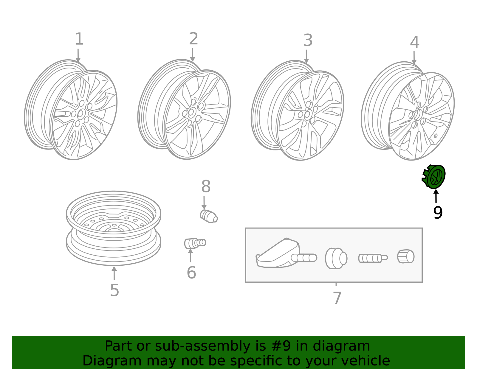 2013-2025 Honda (Qty 1) OEM Honda Wheel Center Cap Metallic Gray 2-3/4 ...