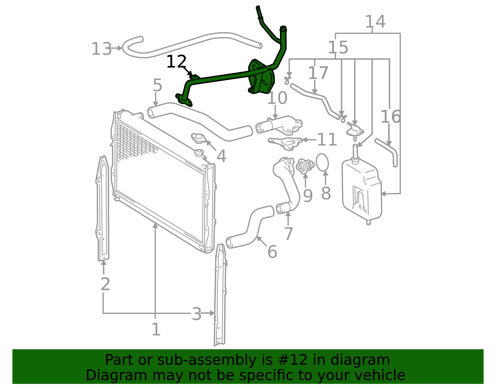 16268-62060 - Engine Coolant Bypass Pipe 1995-2004 Toyota | Longo ...