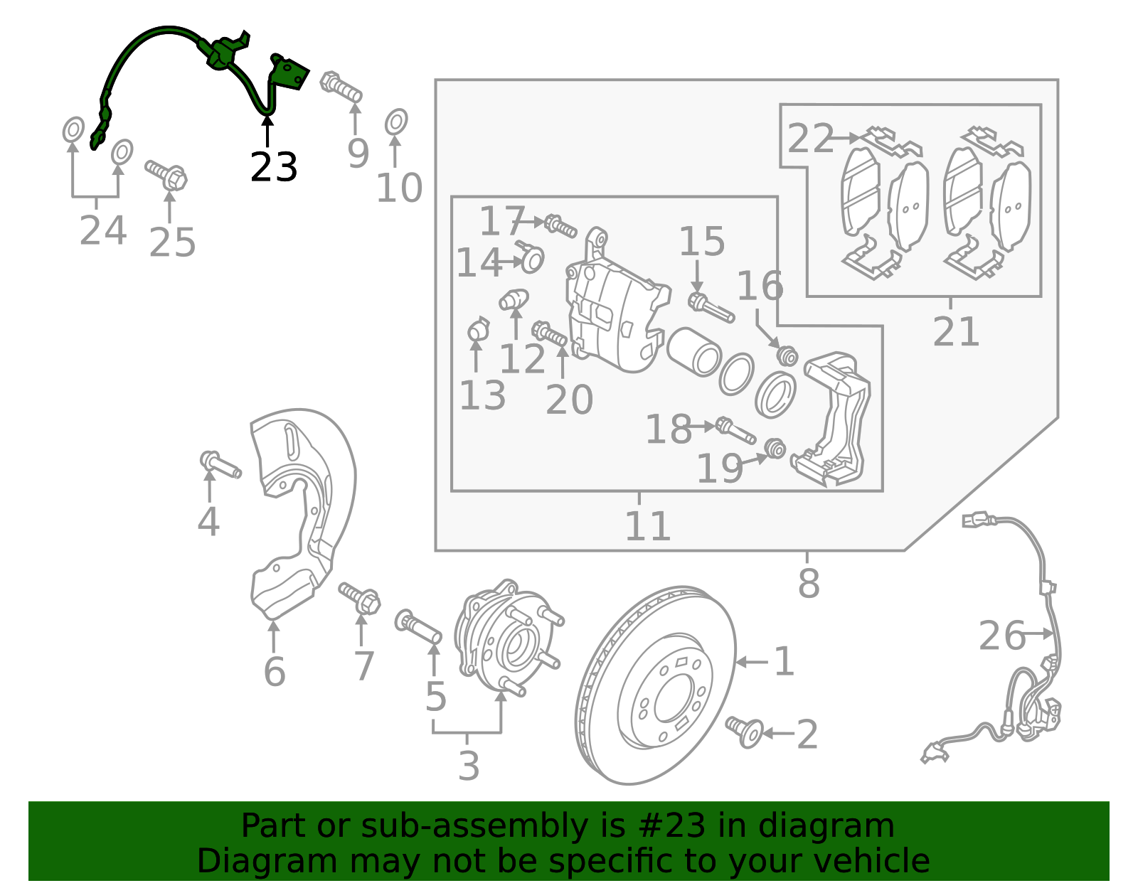 2022-2025 Hyundai Santa Cruz Brake Hydraulic Hose 58731-P2100 | MotorMotor
