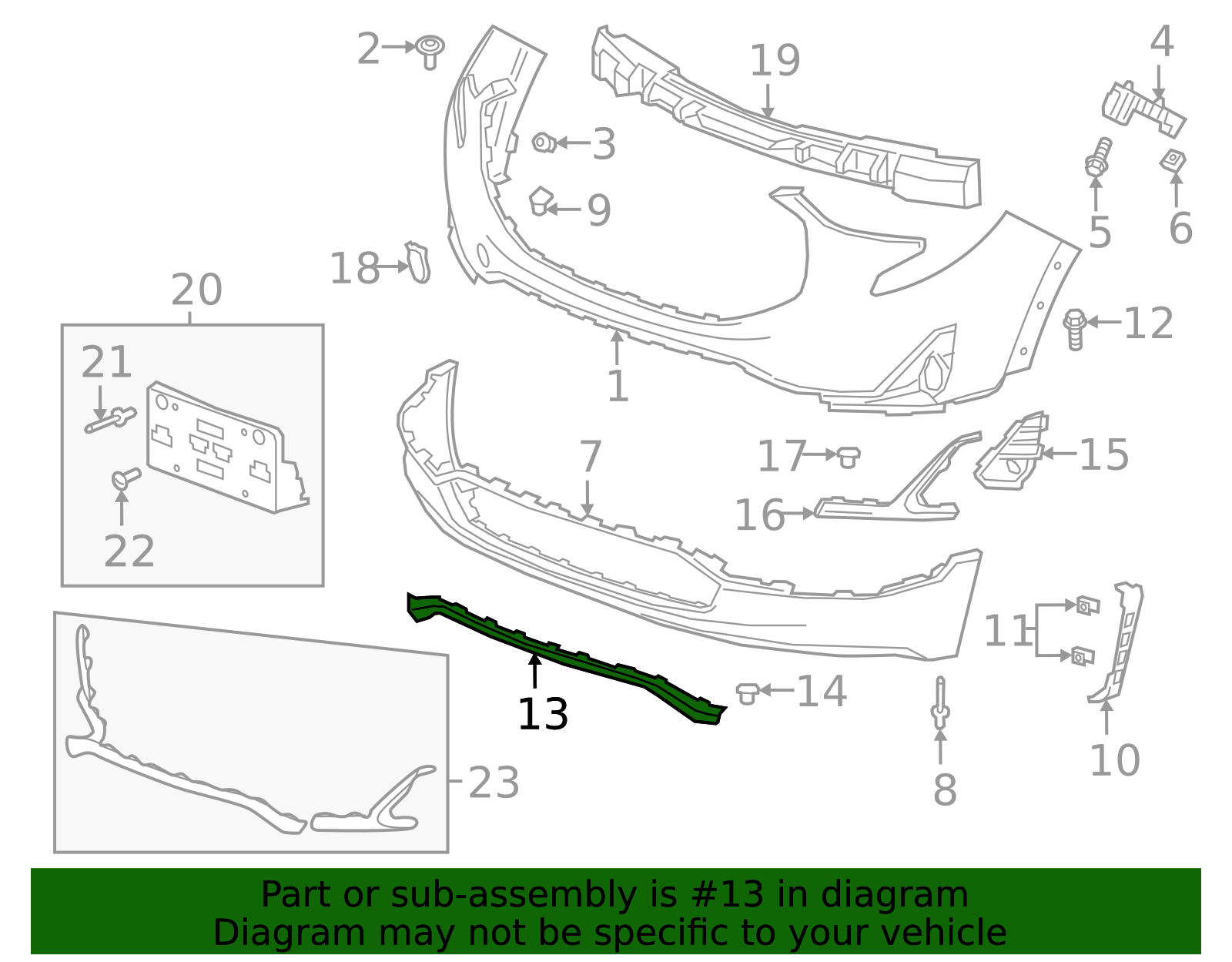 2018-2021 GMC Terrain OEM NEW 2018-20 GM GMC Molding-Front Bumper ...