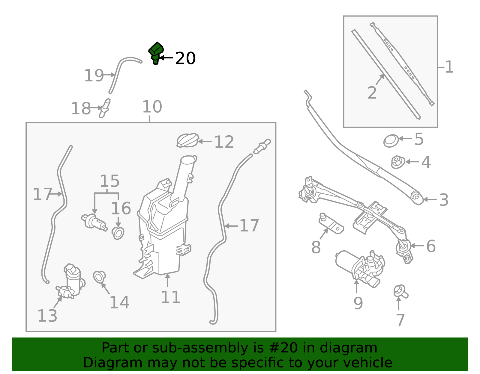 2009-2021 Kia Washer Nozzle 98630-3J000 | OEM Parts Online