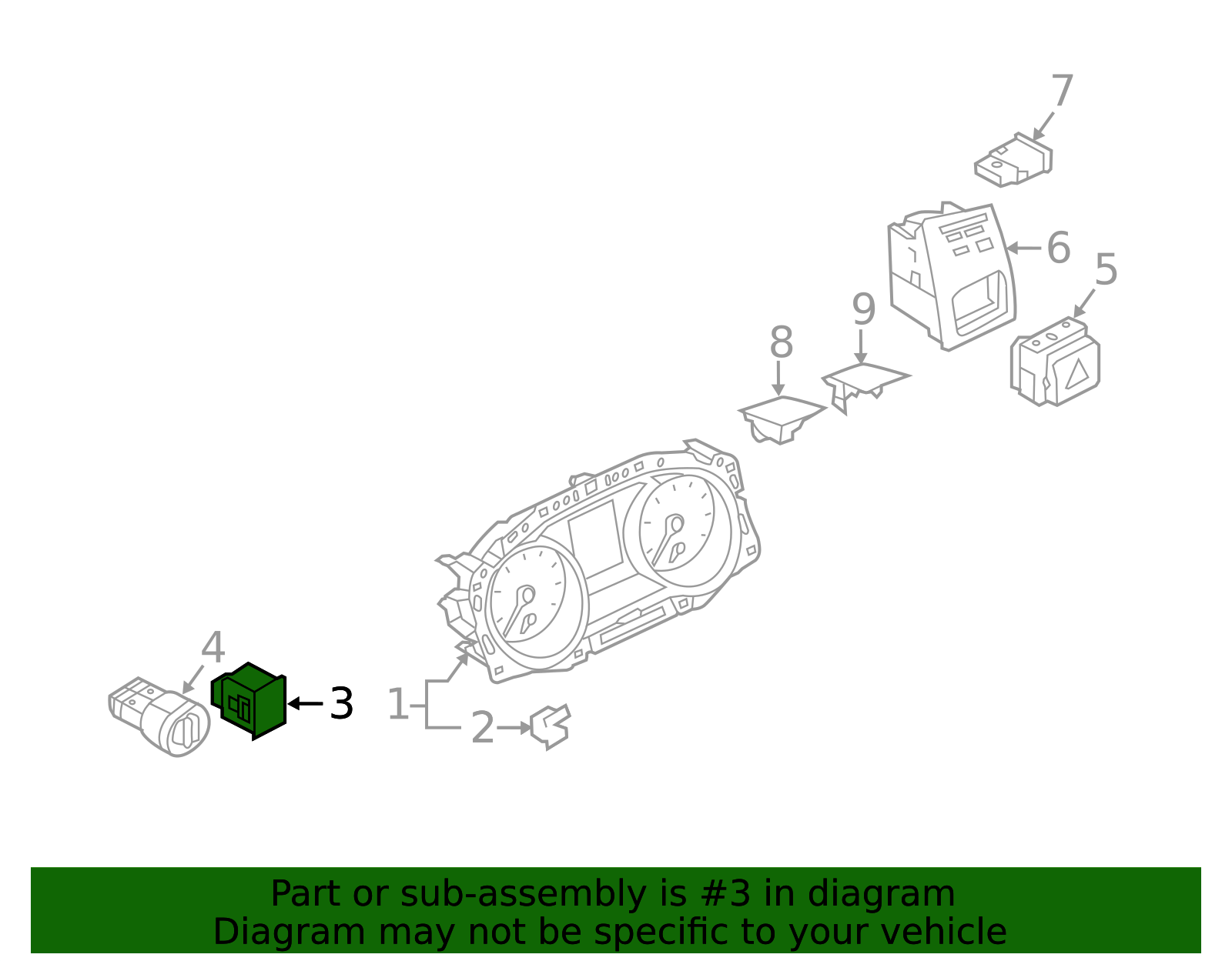 2015-2021 Volkswagen Instrument Light Rheostat 5G0-941-334-WHS | QuirkParts