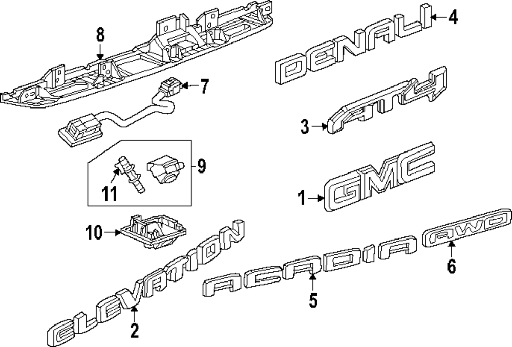 2024 GMC Acadia Nameplate 85126841 | Capital Chevy Parts
