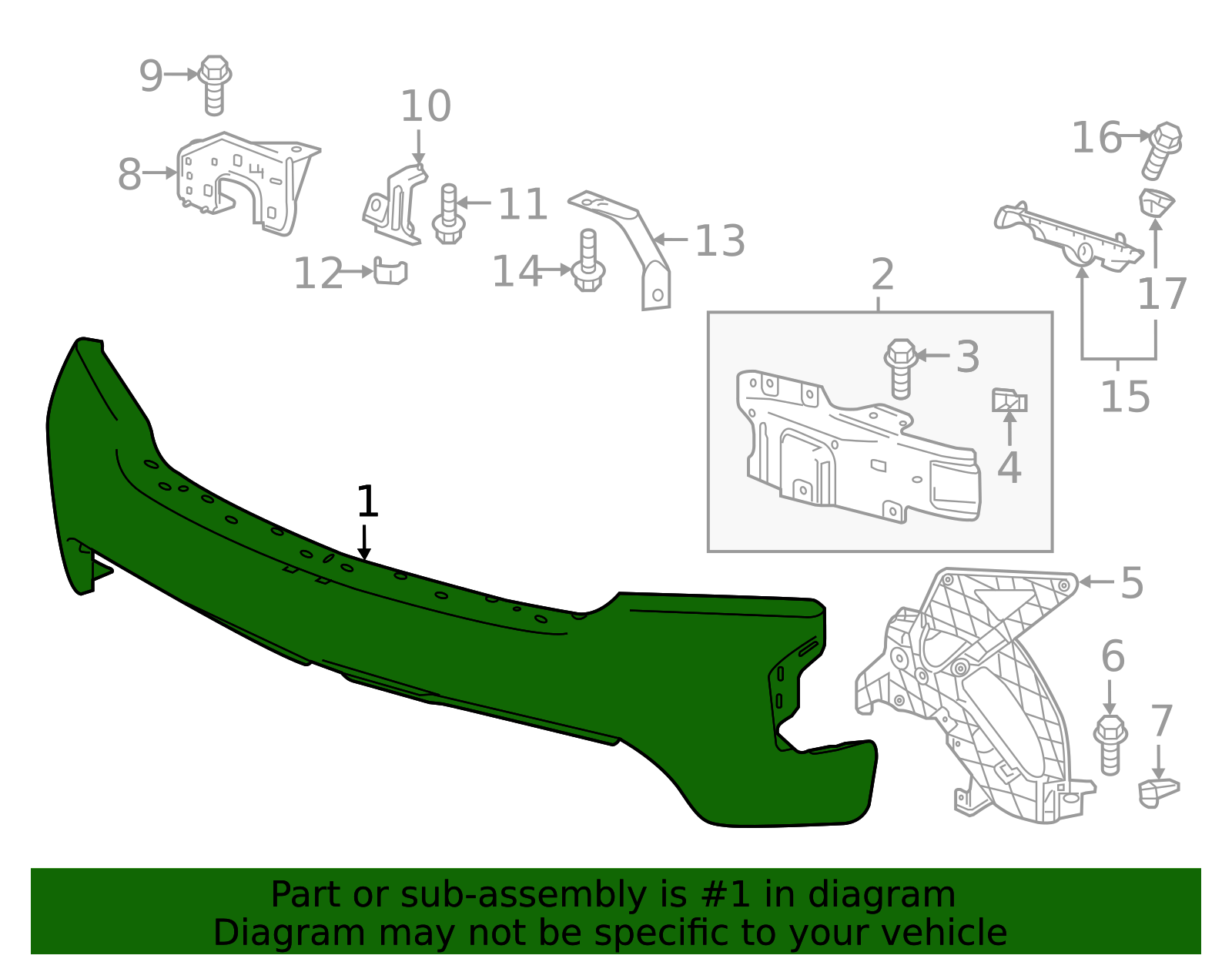2022-2025 Chevrolet Silverado 1500 Front Bumper Passenger Side Impact ...
