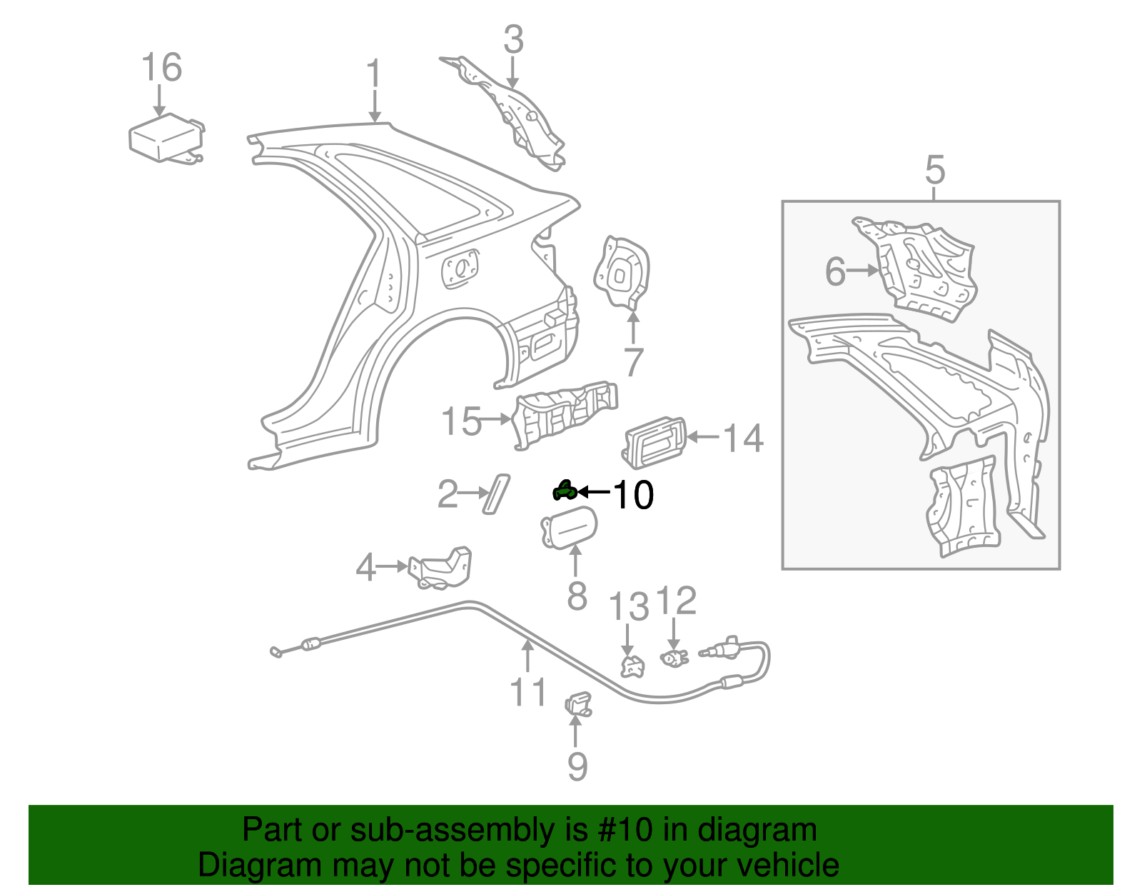 77360-33020 - Fuel Door Spring - 1998-2005 Lexus | My L Parts
