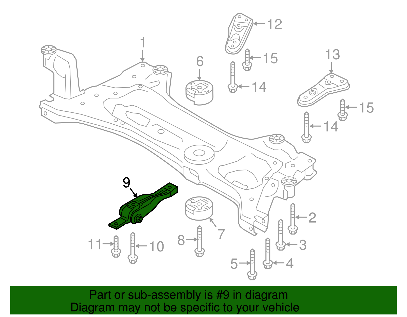 2018-2025 Volkswagen Front Support 3QD-199-855 | vwpartscenter