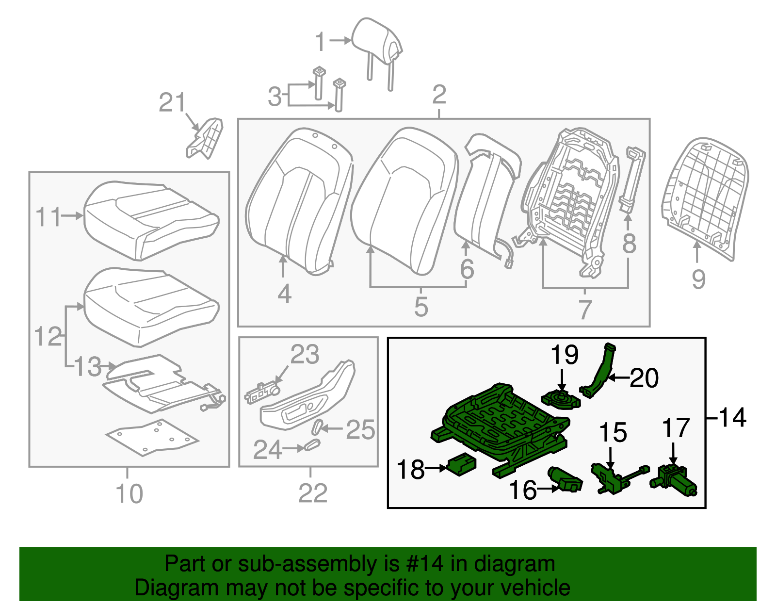 Hyundai - 88500-E6550 - Seat Adjuster - 2016-2017 Hyundai Sonata | OEM ...