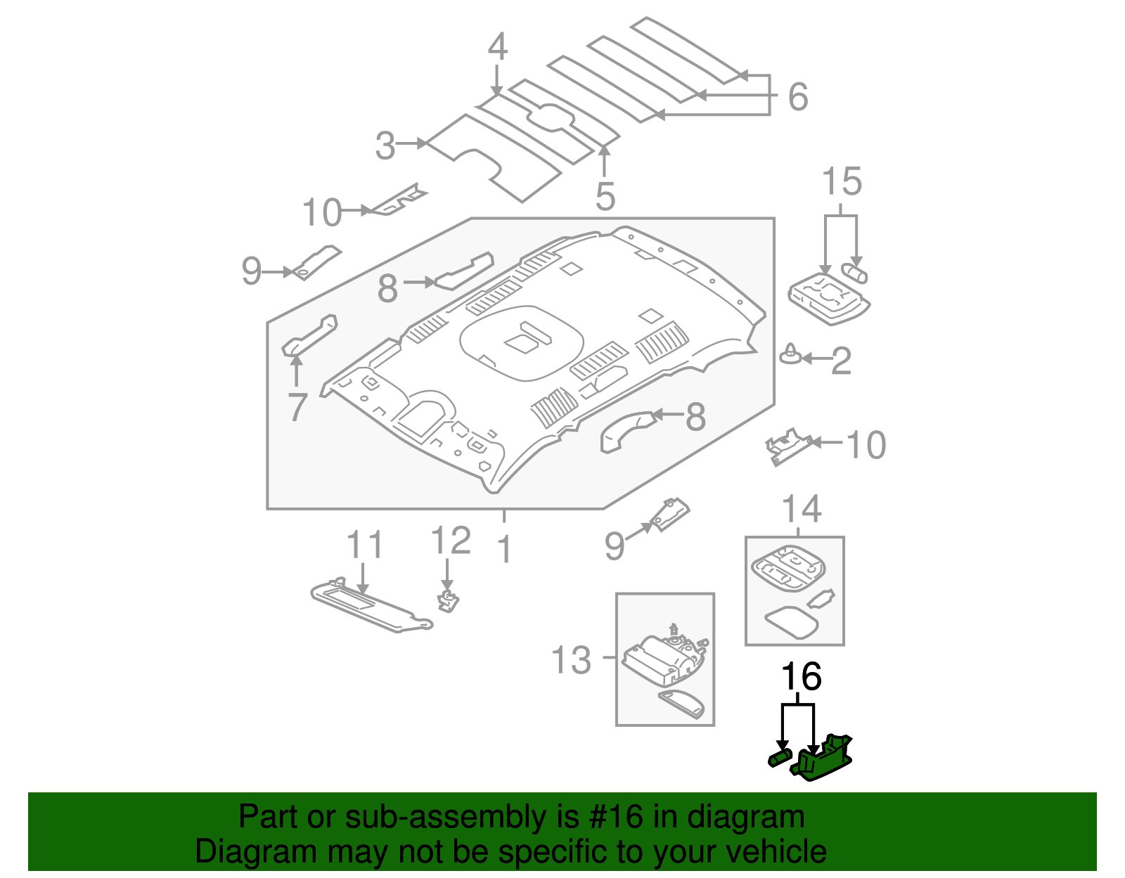 2007-2009 Hyundai Santa Fe Vanity Lamp 92890-2G000-J4 | OEM Parts Online
