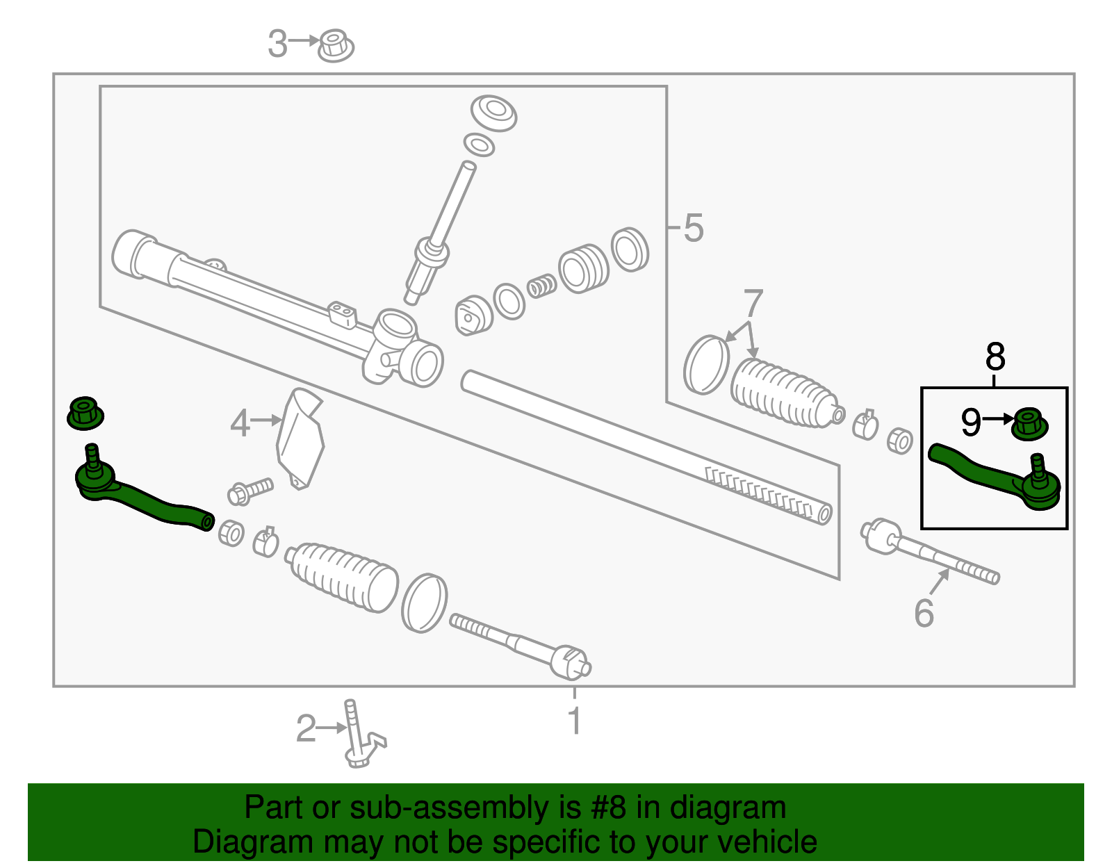 2011-2017 Nissan Outer Tie Rod D85201KA0B | Nissan Canada
