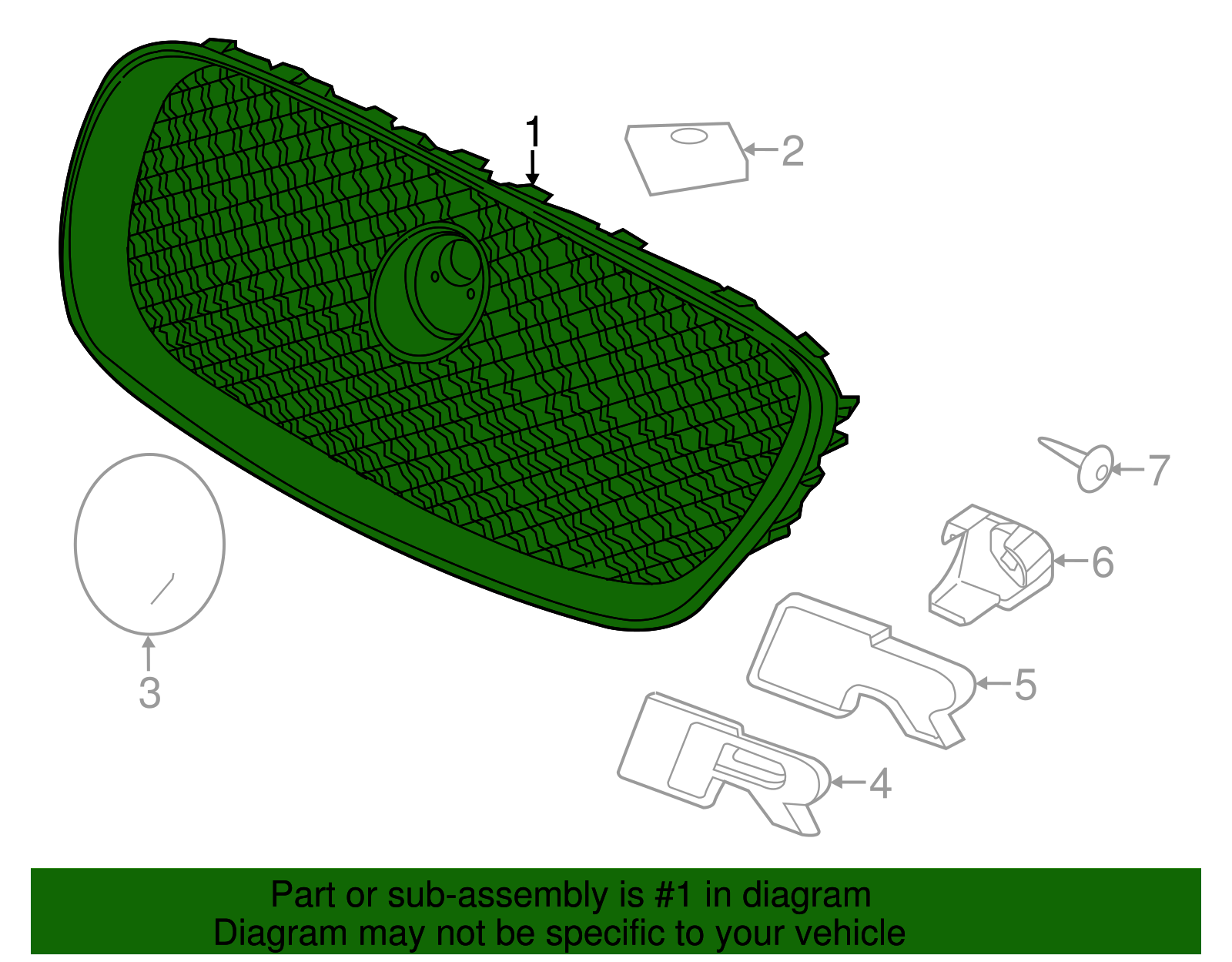 2012-2015 Jaguar Grille C2Z13199 | JaguarParts.com