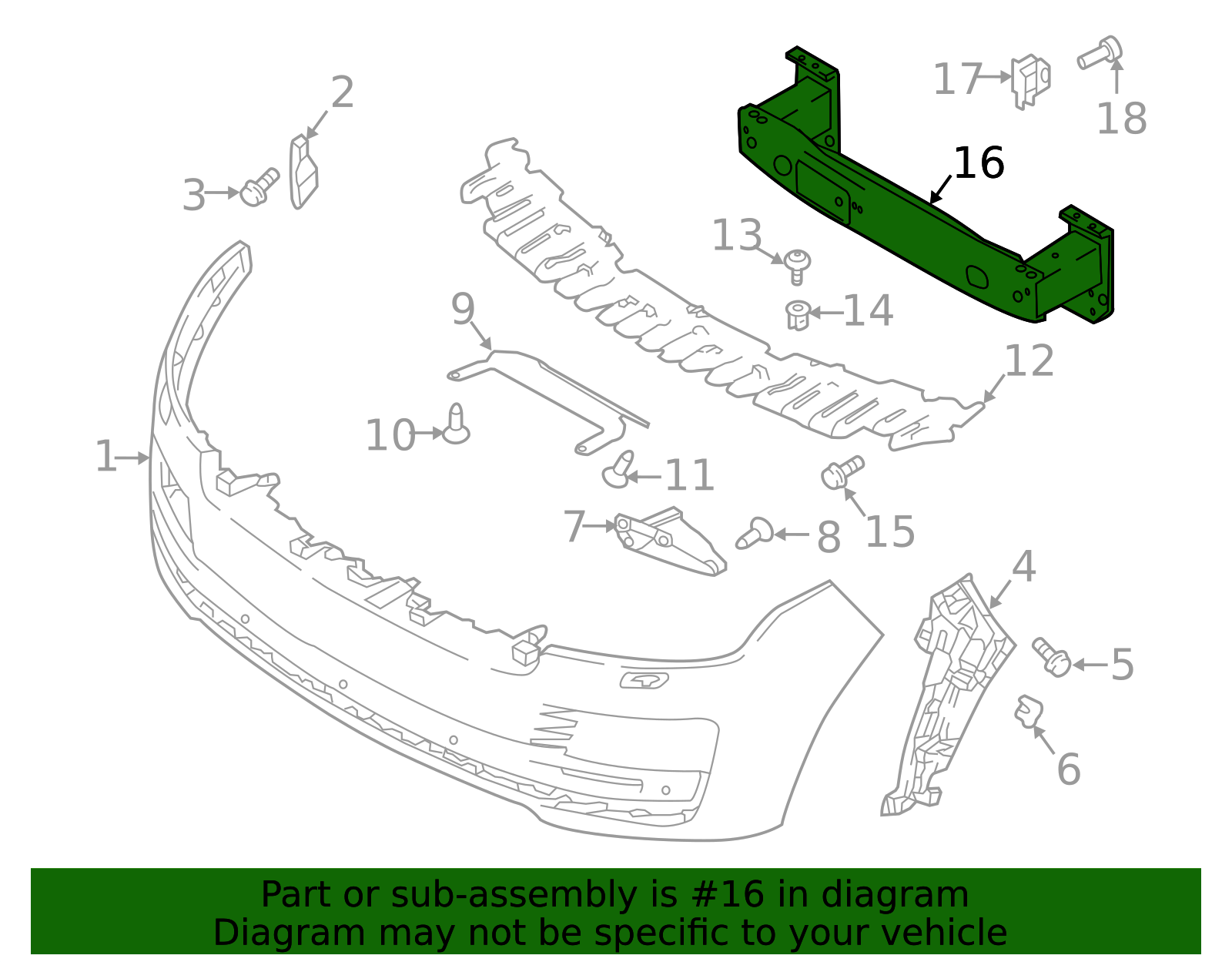 Genuine OEM Impact Bar Part# LR128131 Fits 2013-2022 Land Rover: Up To ...