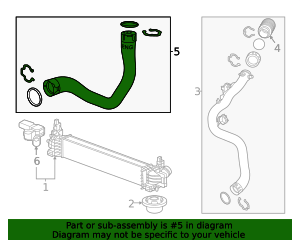 2020-2025 GM (Replaces 60004770) Charge Air Cooler Outlet Air Hose ...